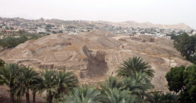 The Walls of Jericho collapse after the people shout out – Joshua 6:20 ...